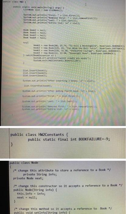 Solved Transfer HW2.java, HW2Constants.java, Node.java and | Chegg.com