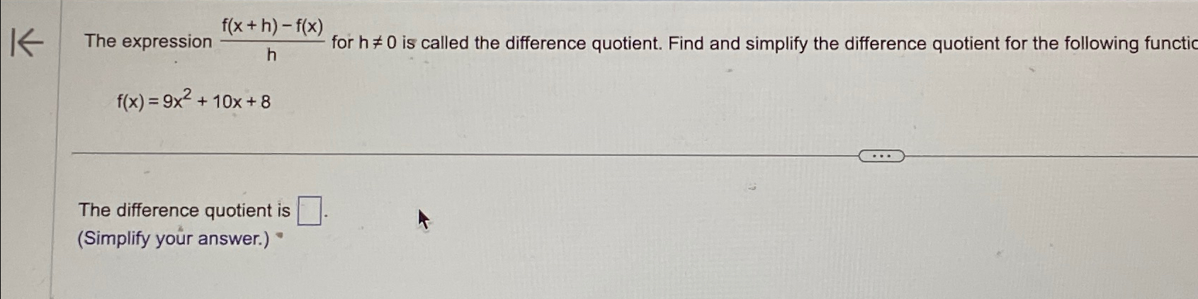 Solved The expression f(x+h)-f(x)h ﻿for h≠0 ﻿is called the | Chegg.com
