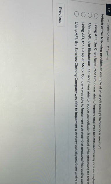 Solved 12Multiple Choice2.5 ﻿pointsWhich of the following | Chegg.com
