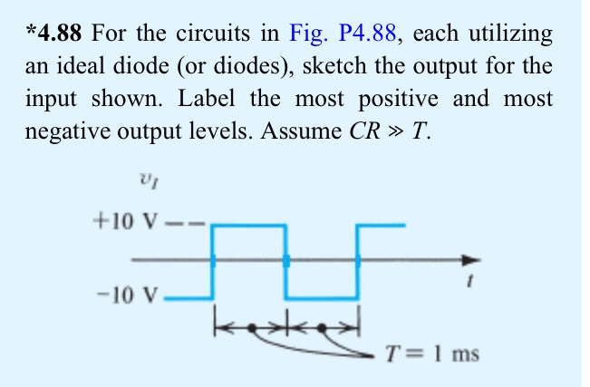 Solved *4.88 For the circuits in Fig. P4.88, each utilizing | Chegg.com