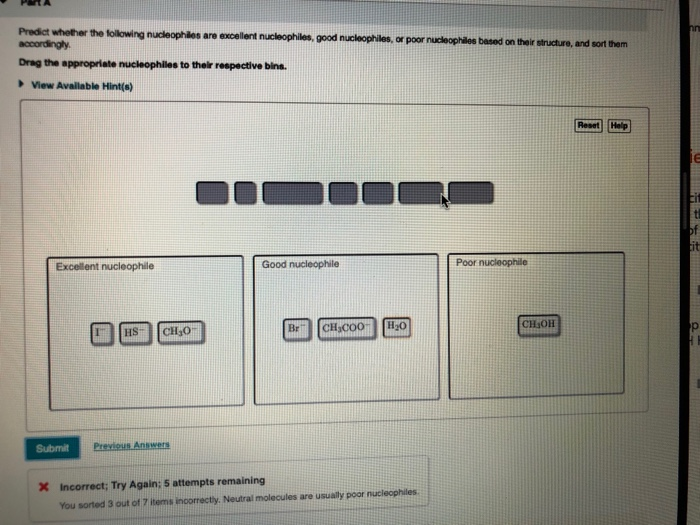 Solved Predict whether the following nucleophiles are | Chegg.com