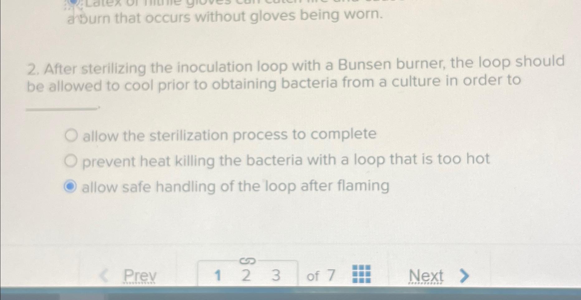 Solved a burn that occurs without gloves being worn.2. | Chegg.com