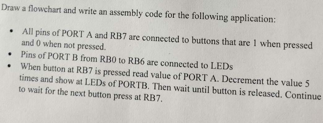 Solved Draw a flowchart and write an assembly code for the | Chegg.com