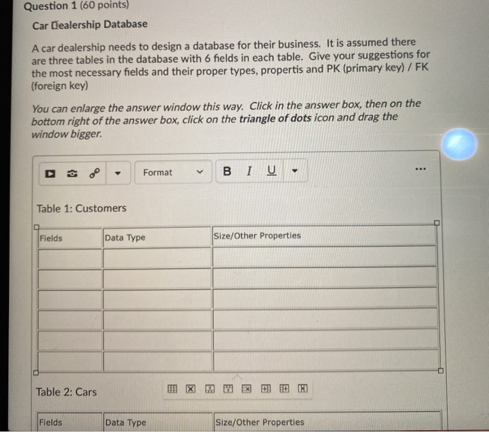 Question 1 (60 points) Car Dealership Database A car dealership needs ... Question 1 (60 points) Car Dealership Database A car dealership needs ...