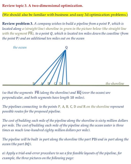 Solved Review topic 3. A two-dimensional optimization. (We | Chegg.com