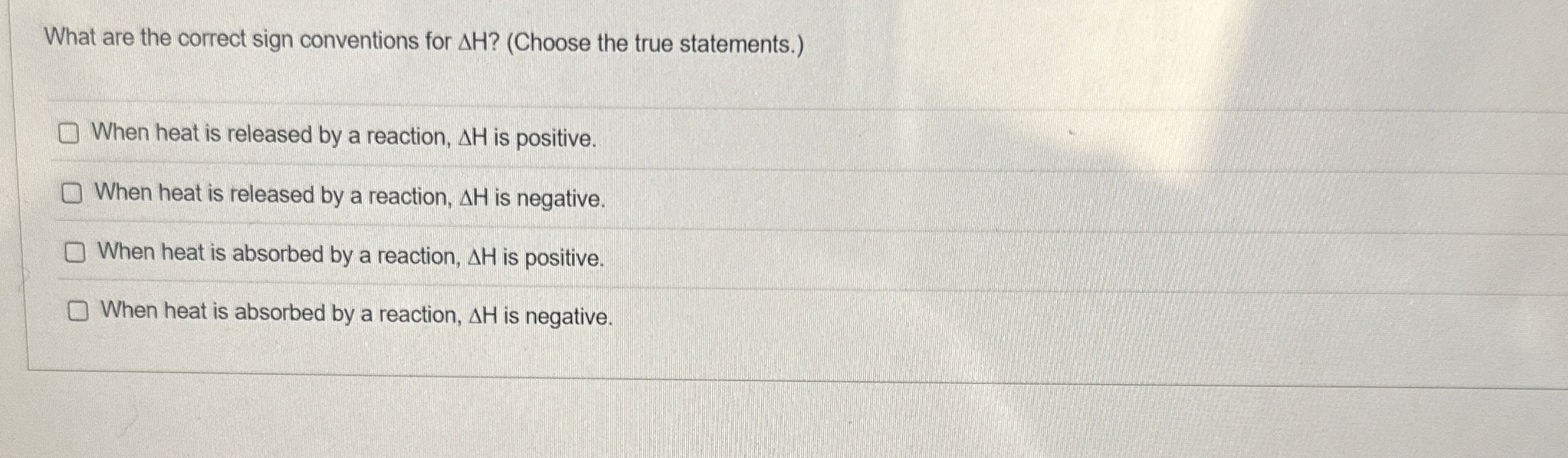 Solved What are the correct sign conventions for | Chegg.com