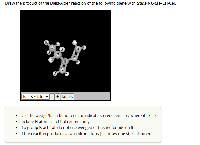 Solved Draw the product of the Diels-Alder reaction of the | Chegg.com