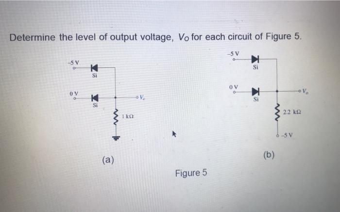 Solved 4. Determine the level of output voltage, Vo for each | Chegg.com