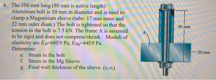 Solved 50 mm 4. The 100 mm long (80 mm is active length) | Chegg.com