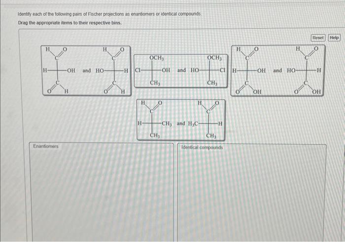 Solved Identify each of the following pairs of Fischer | Chegg.com