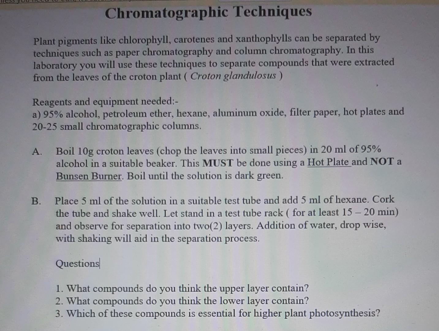Solved This is an experiment with questions at the end. I am | Chegg.com
