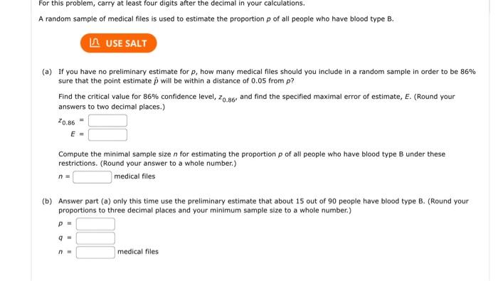 Solved For this problem, carry at least four digits after | Chegg.com