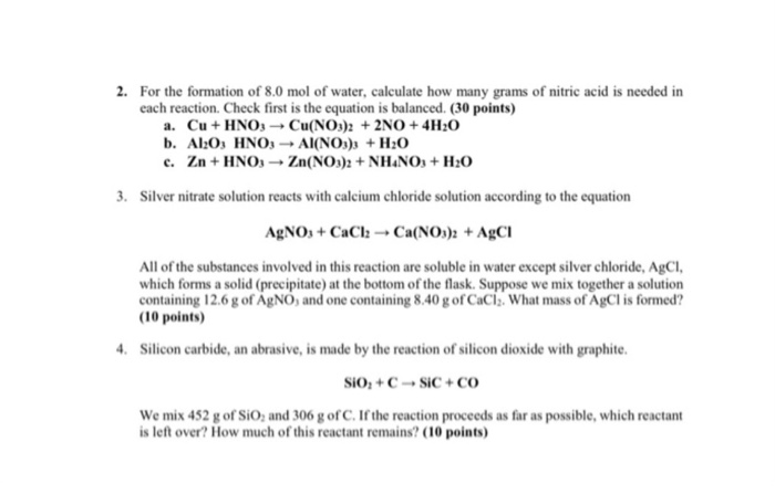 Solved 2. For the formation of 8.0 mol of water, calculate | Chegg.com