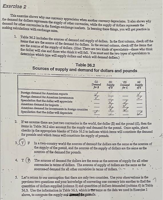 Solved Exercise 2 This exercise shows why one currency | Chegg.com