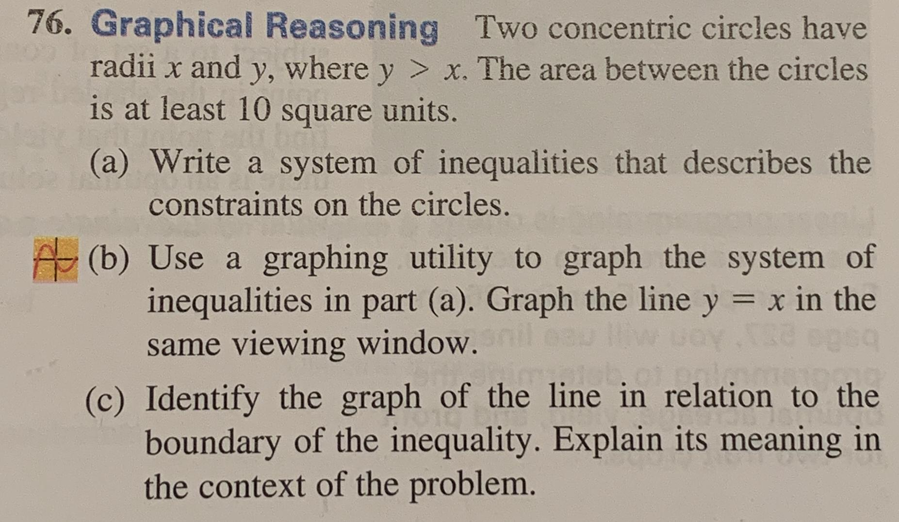 Solved Graphical Reasoning Two concentric circles have radii | Chegg.com