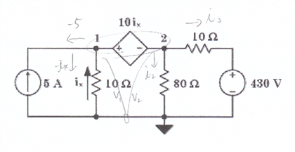 Solved Given: The current-controlled dependent voltage | Chegg.com