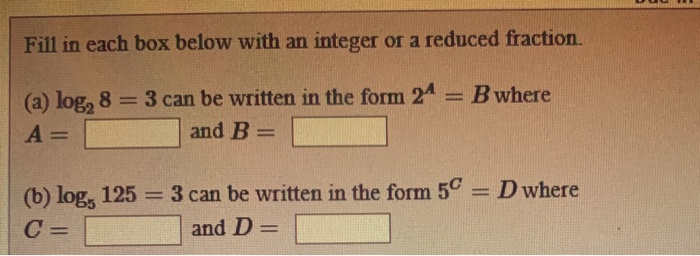 Solved Fill in each box below with an integer or a reduced | Chegg.com
