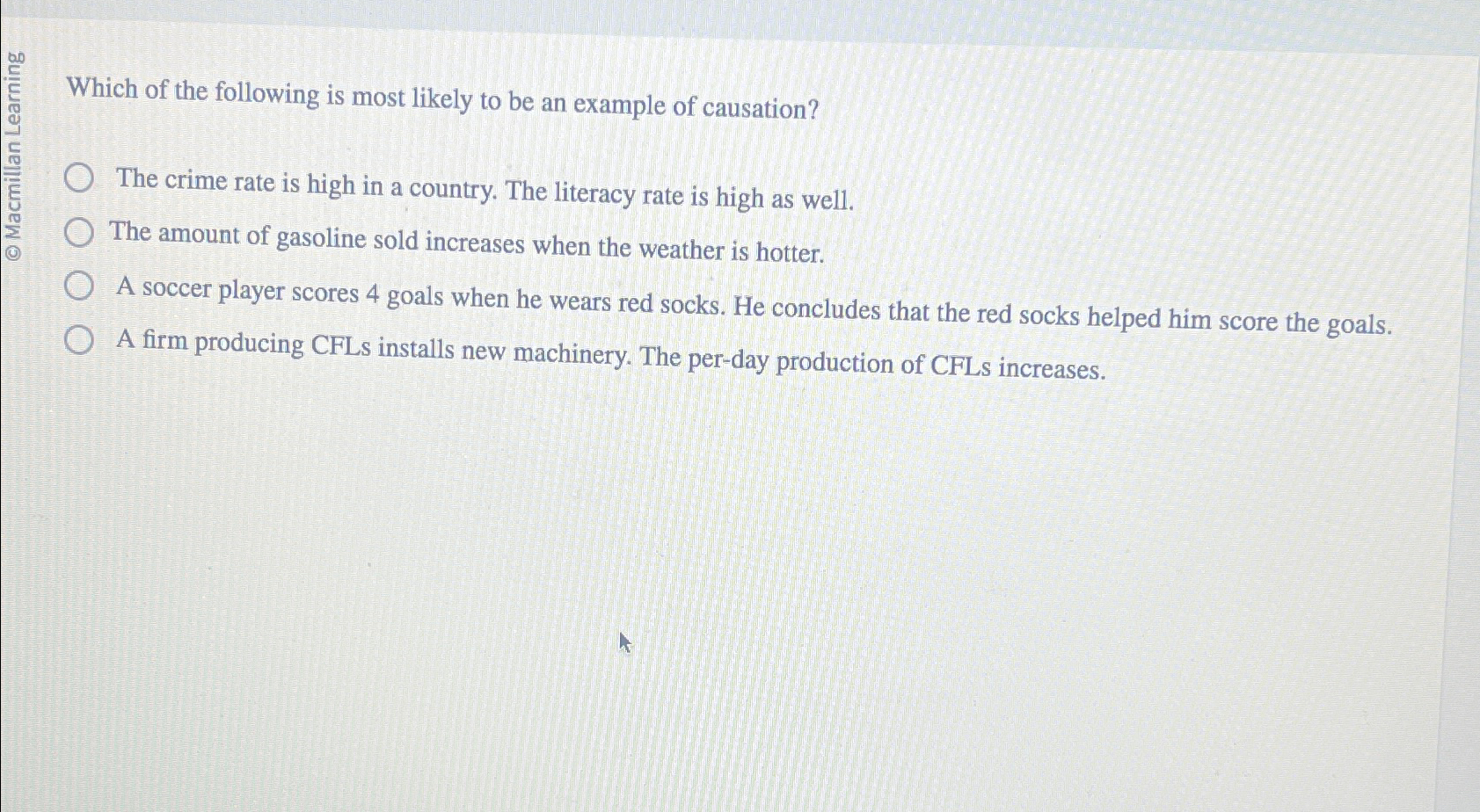 Solved Which of the following is most likely to be an | Chegg.com