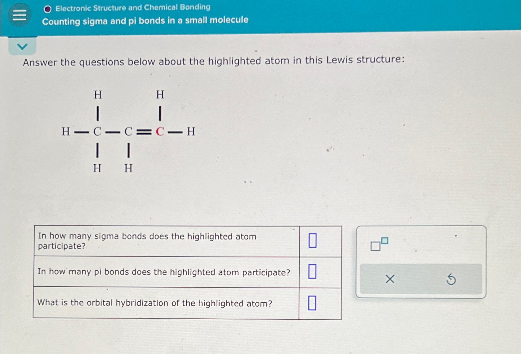 Solved Electronic Structure and Chemical BondingCounting | Chegg.com