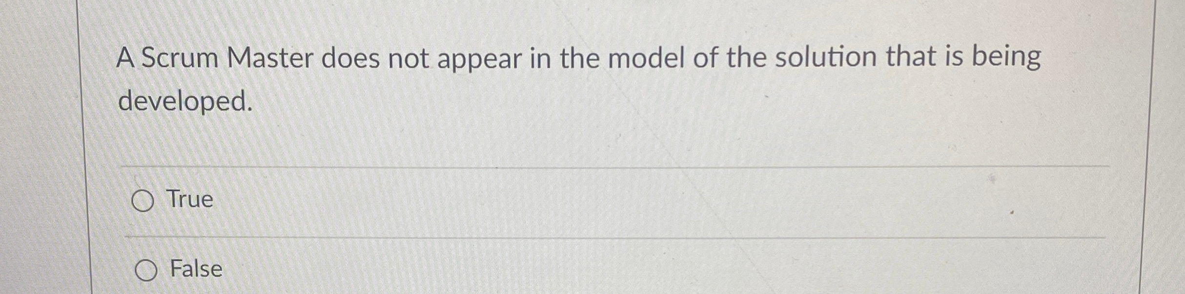Solved A Scrum Master does not appear in the model of the | Chegg.com
