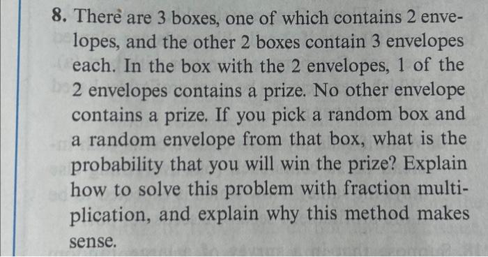 Solved 8. There are 3 boxes, one of which contains 2 | Chegg.com