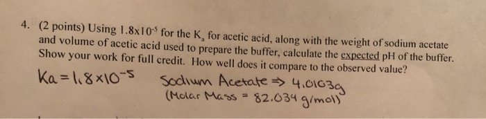 Solved how do i calculate the expected pH?in the buffer plus | Chegg.com