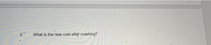 Solved 1.Find the crash cost per day.2Which activities | Chegg.com