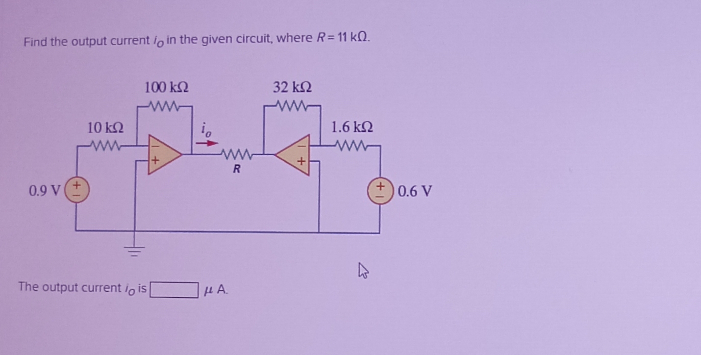 Solved Find The Output Current Io ﻿in The Given Circuit 