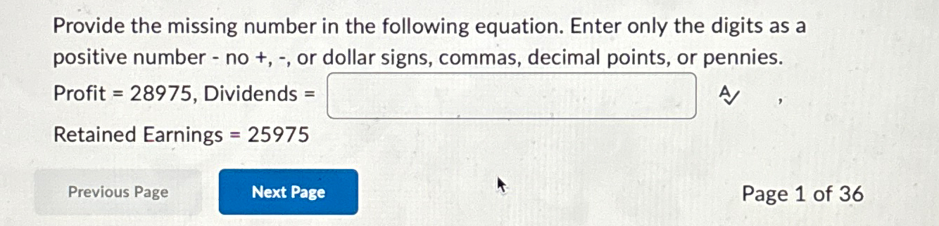 Solved Provide the missing number in the following equation. | Chegg.com