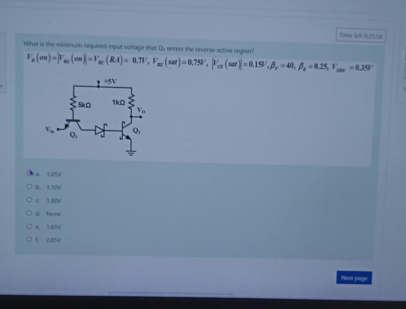 Solved What is the minimum required input voltage that Q1 | Chegg.com