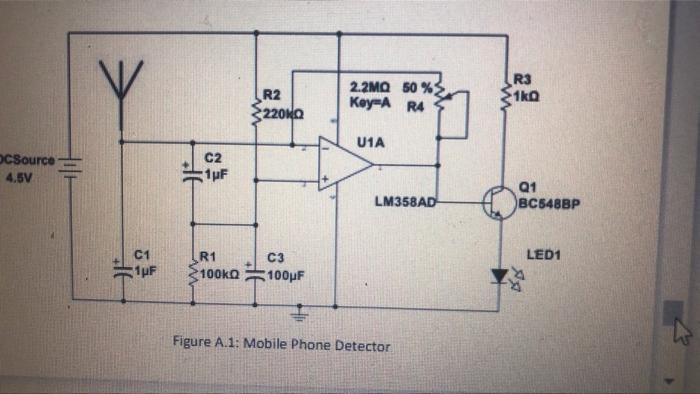 Solved OCSource- 4.5V HE C1 1μF C2 1μF R2 220Q 2.2MQ 50 % | Chegg.com