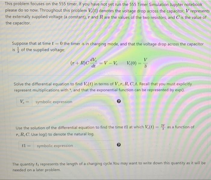 Solved This Problem Focuses On The 555 Timer If You Have