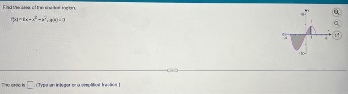 Solved Find the area of the shaded region. | Chegg.com