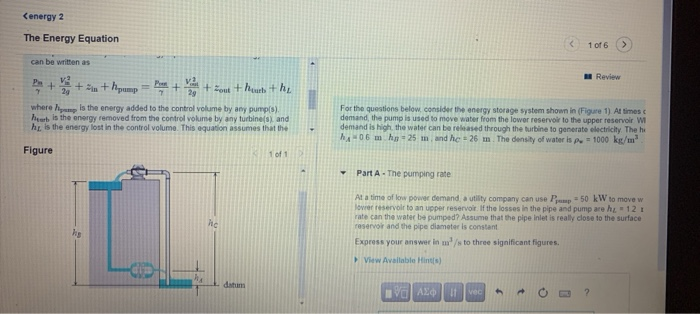 Solved (energy 2 The Energy Equation 1 of 6 can be written | Chegg.com