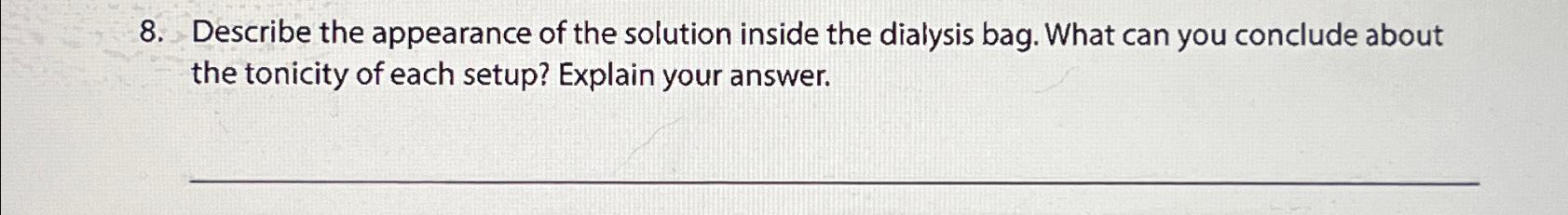 Solved Describe the appearance of the solution inside the | Chegg.com