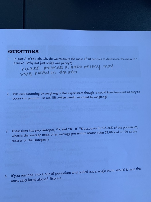 Solved QUESTIONS 1. In part A of the lab, why do we measure | Chegg.com