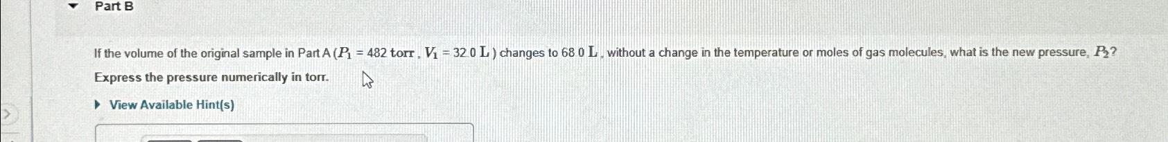 Solved Part BIf the volume of the original sample in Part | Chegg.com