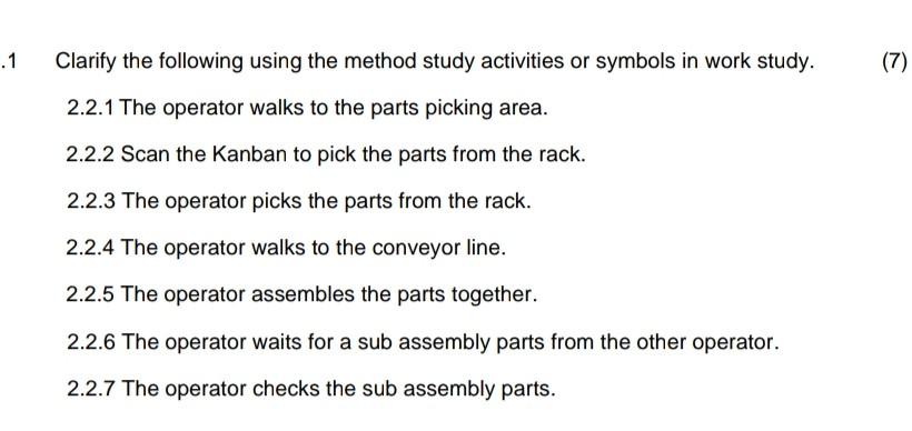Solved Clarify the following using the method study | Chegg.com