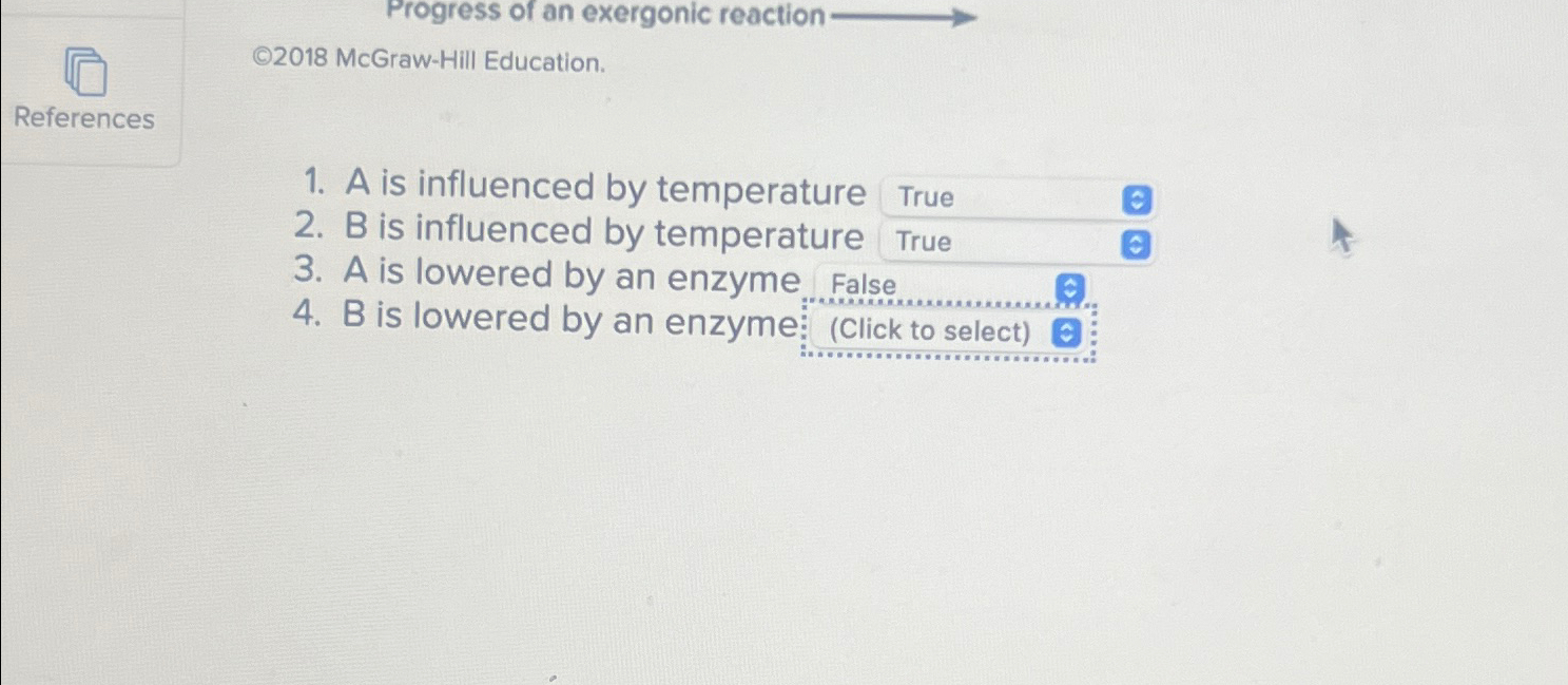 Solved Progress of an exergonic reaction longrightarrowC2018 | Chegg.com