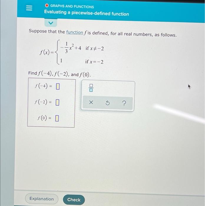Solved = OGRAPHS AND FUNCTIONS Evaluating a | Chegg.com