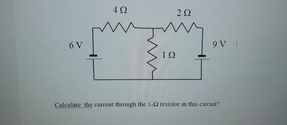 Solved Calculate the current through the 1-Ω ﻿resistor in | Chegg.com
