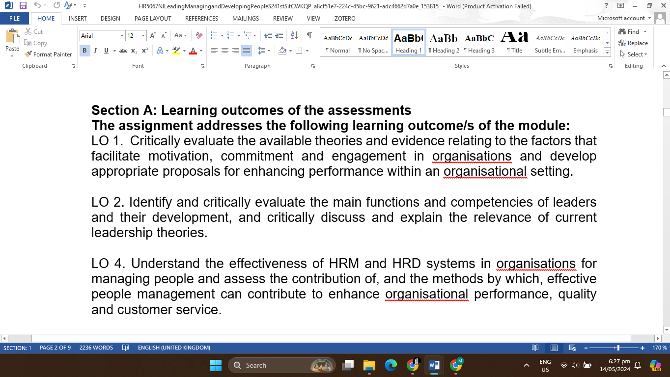 Solved Section A: Learning outcomes of the assessmentsThe | Chegg.com