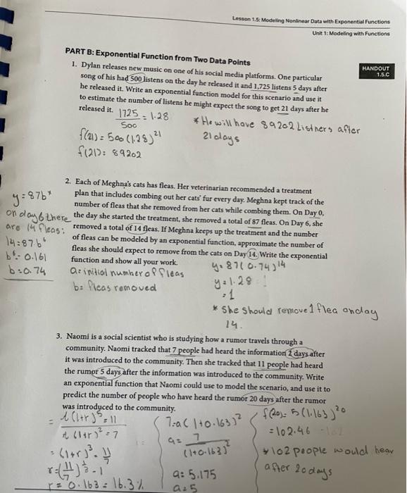 Solved PART D: Exponential Regression 1. In recent years, | Chegg.com