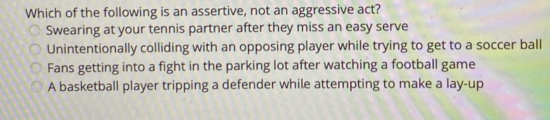 Solved Which of the following is an assertive, not an | Chegg.com