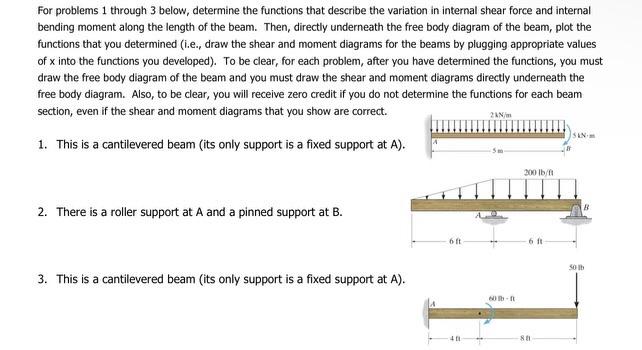 Solved For problems 1 through 3 below, determine the | Chegg.com