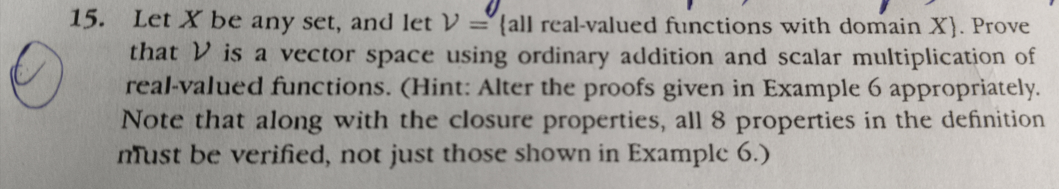 Solved Let x ﻿be any set, and let all real-valued functions | Chegg.com