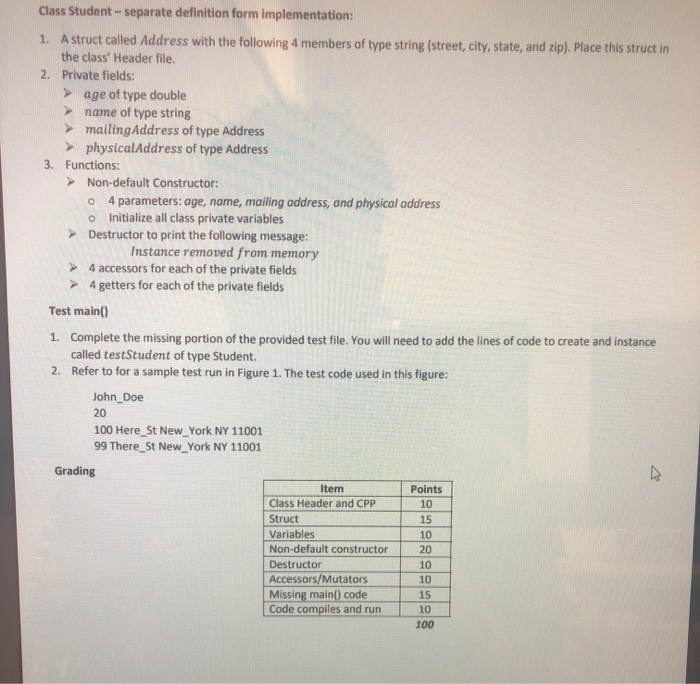Solved Assignment Due Soon PleaseC Class Student Separ