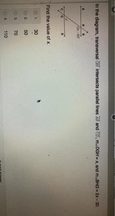 Solved In the diagram, transversal GH intersects parallel | Chegg.com