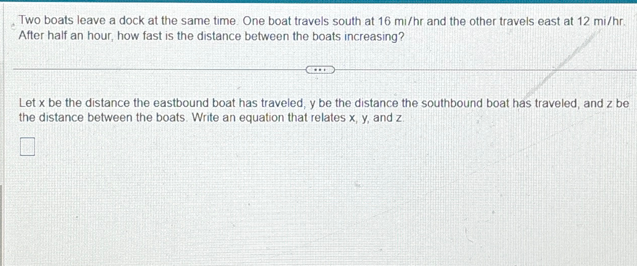 Solved Two boats leave a dock at the same time One boat | Chegg.com