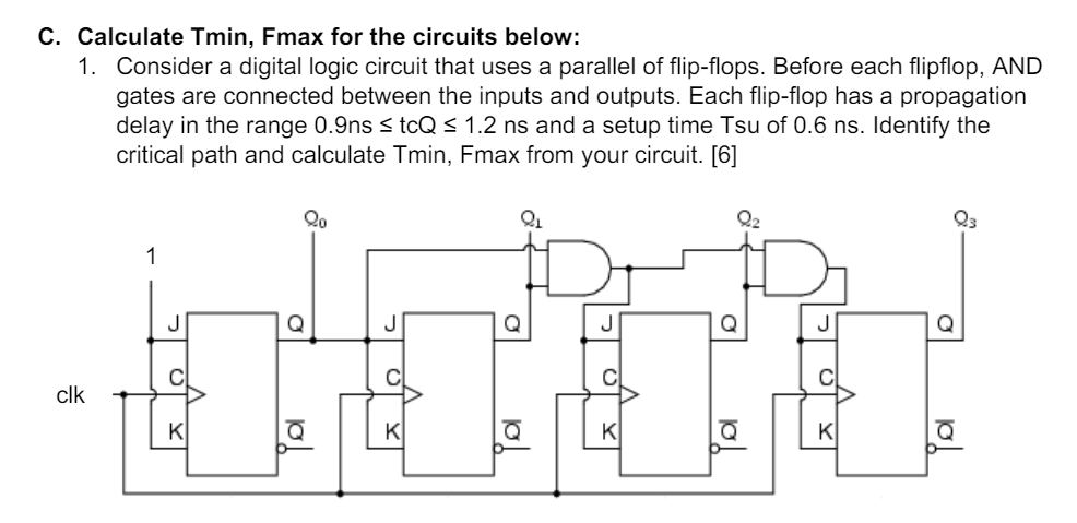 Solved C. ﻿Calculate Tmin, Fmax for the circuits | Chegg.com
